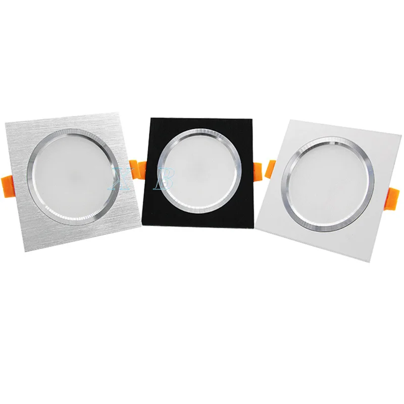 Square Embedded Downlight Dimmable 5W7W9W12W15W18W LED Ceiling Grid ...