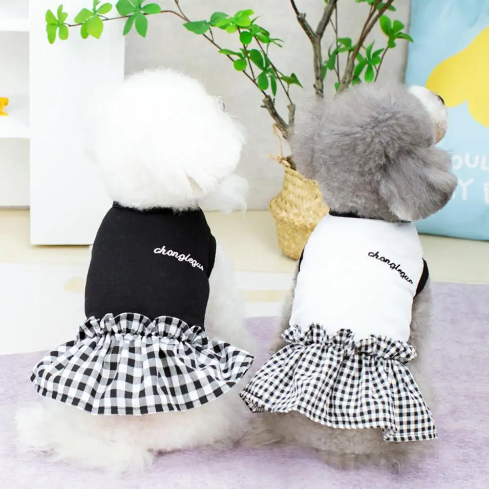 Pet-Dog-Dress-Clothes-Pet-Dress-Round-Neck-Adorable-Soft-Comfortable ...