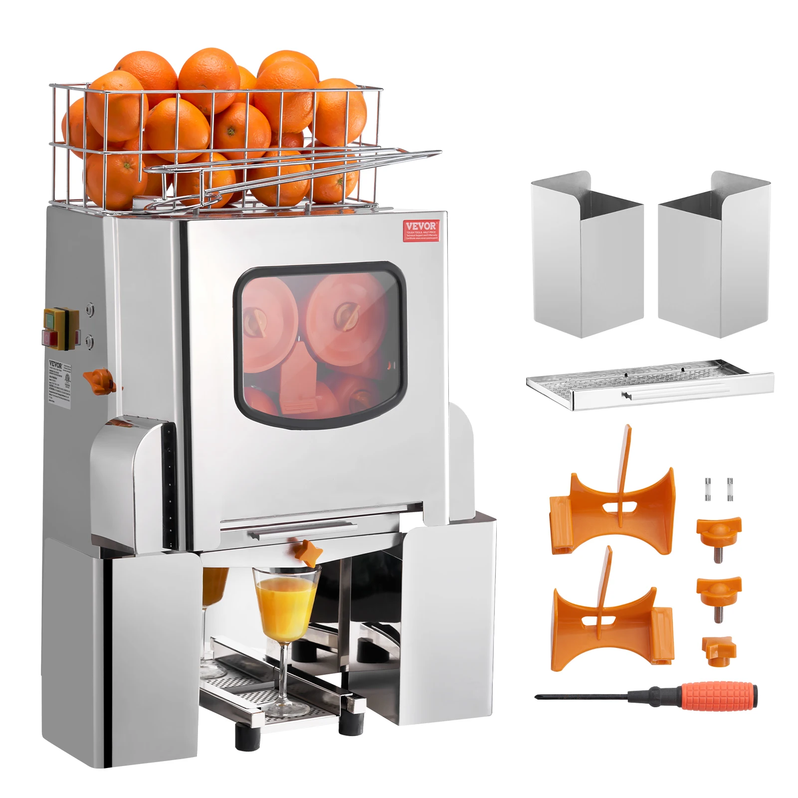 VEVOR-Exprimidor-de-C-tricos-El-ctrico-Comercial-Extractor-de-Zumo-120 ...