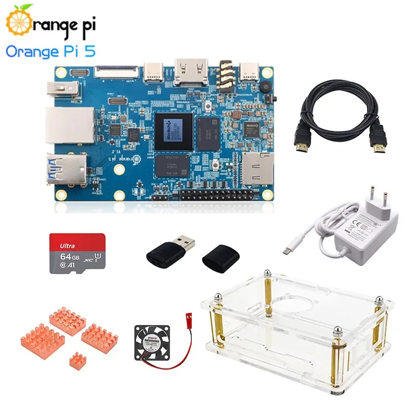 Orange Pi 5 4g / 8g / 16g Ram Rk3588s 8 Core 64-bit Lpddr4/4x Support ...