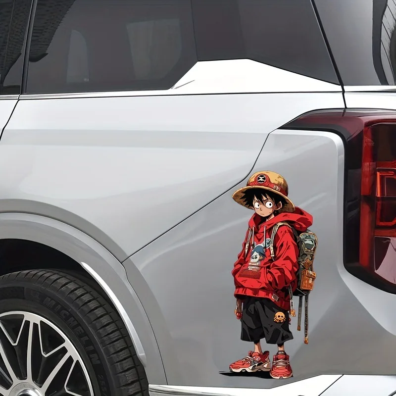 ONE-PIECE-Luffy-Car-Stickers-Anime-Cartoon-Car-Bumper-Stickers-Auto ...