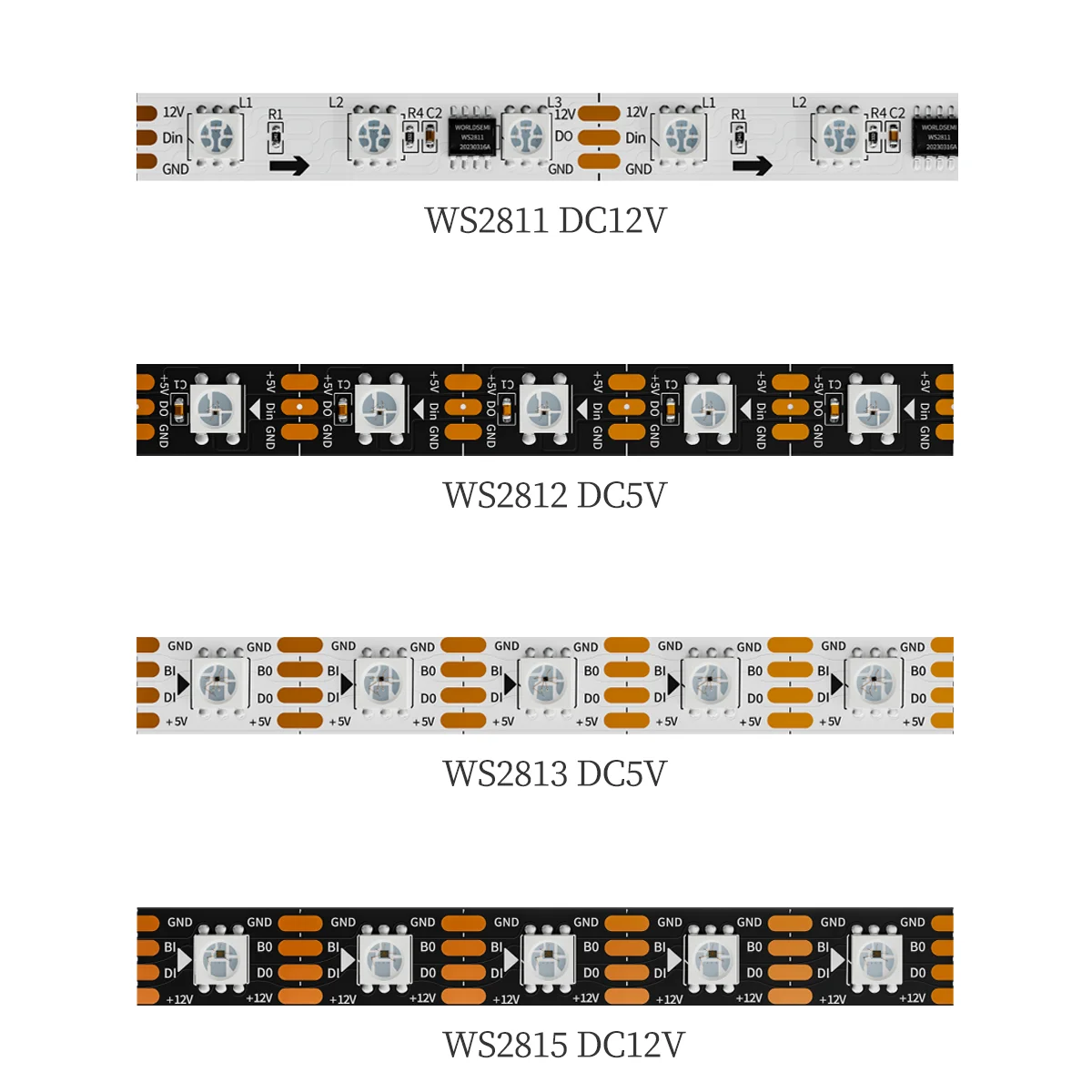 60-74-96-144led-Individually-Addressable-led-strip-light-WS2812-WS2811 ...