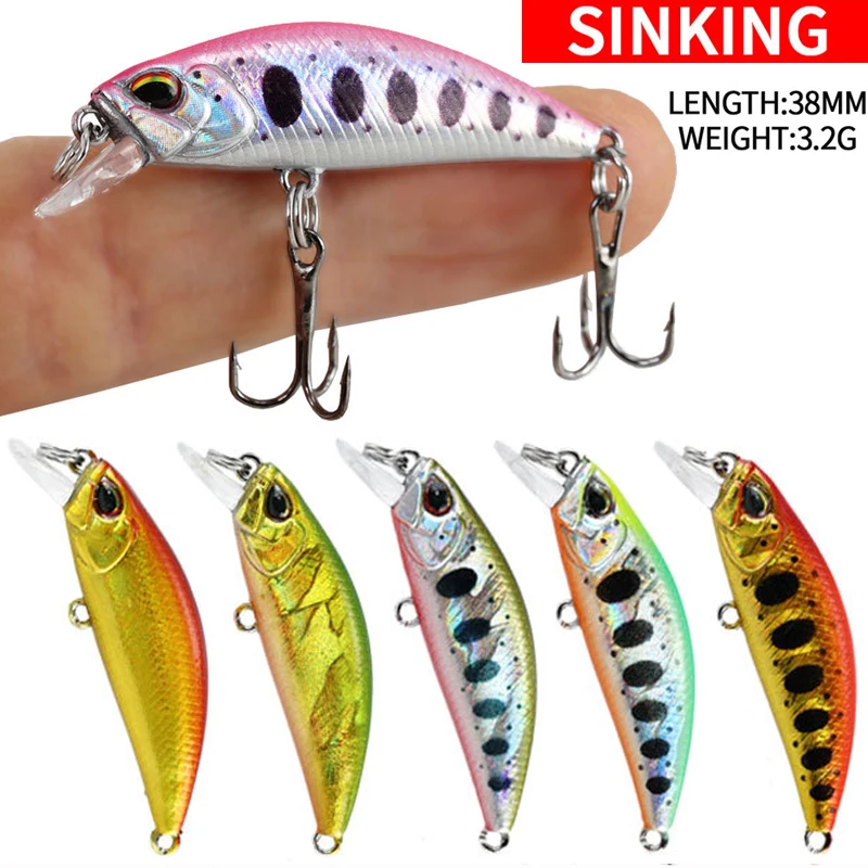 1PCS-38mm-3-2g-Japanese-Fishing-Lure-Mini-Minnow-Bass-Trout-Lure ...