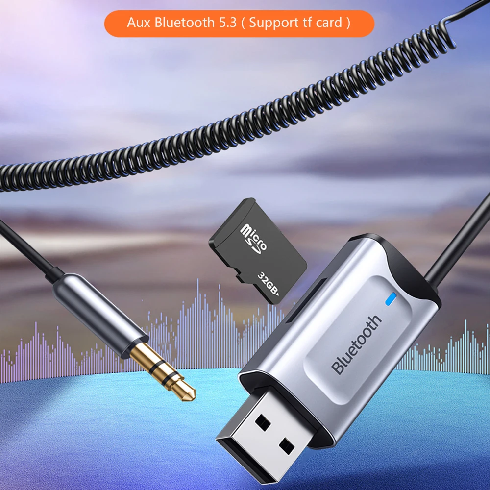 Aux 블루투스 어댑터 무선 핸즈프리 자동차 블루투스 수신기 Usb 35mm 잭 오디오 음악 마이크 핸즈프리 어댑터 자동차