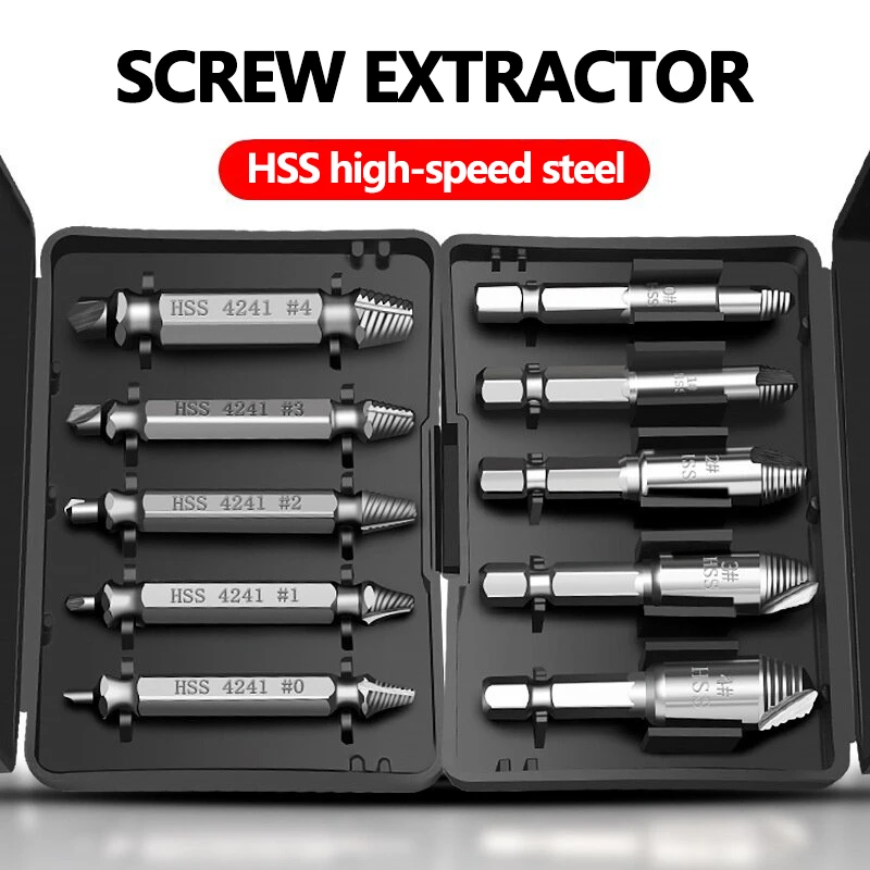 Screw extractor, wire extractor drill bit, sliding wire, broken tooth ...