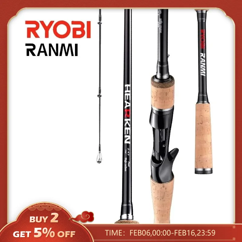 RYOBI-RANMI-HEARKEN-Fishing-Rod-Carbon-Fiber-1-98m-2-13m-2-43m-3-0m ...