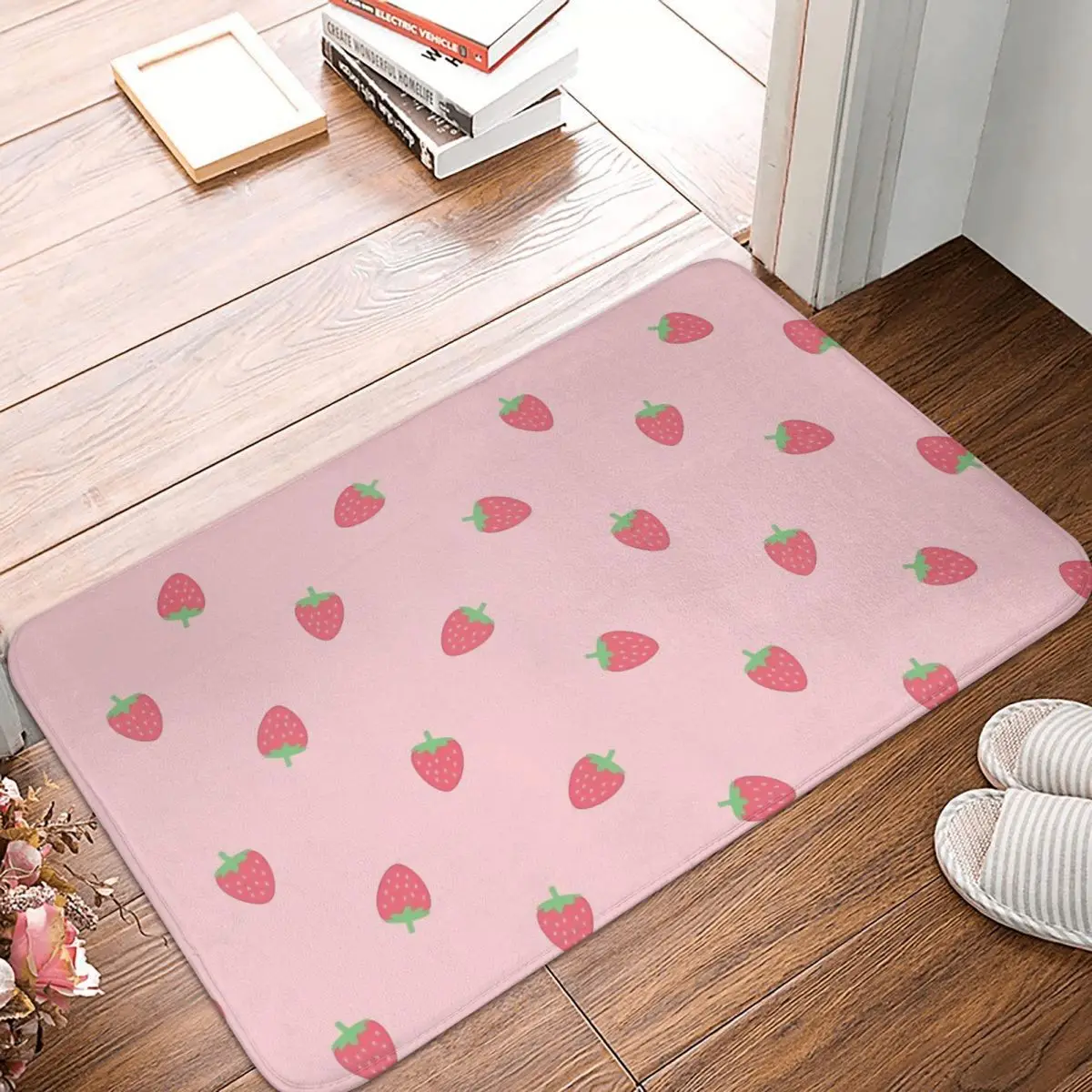 Cottagecore-Rural-Aesthetic-Bathroom-Mat-Strawberries-Kawaii-Cute ...