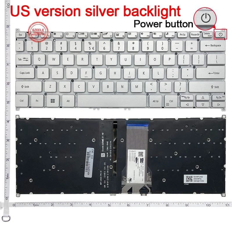 RU-AR-SP-Keyboard-for-Acer-N17W6-N17W7-Spin-5-SF114-32-SP513-51-SP513 ...