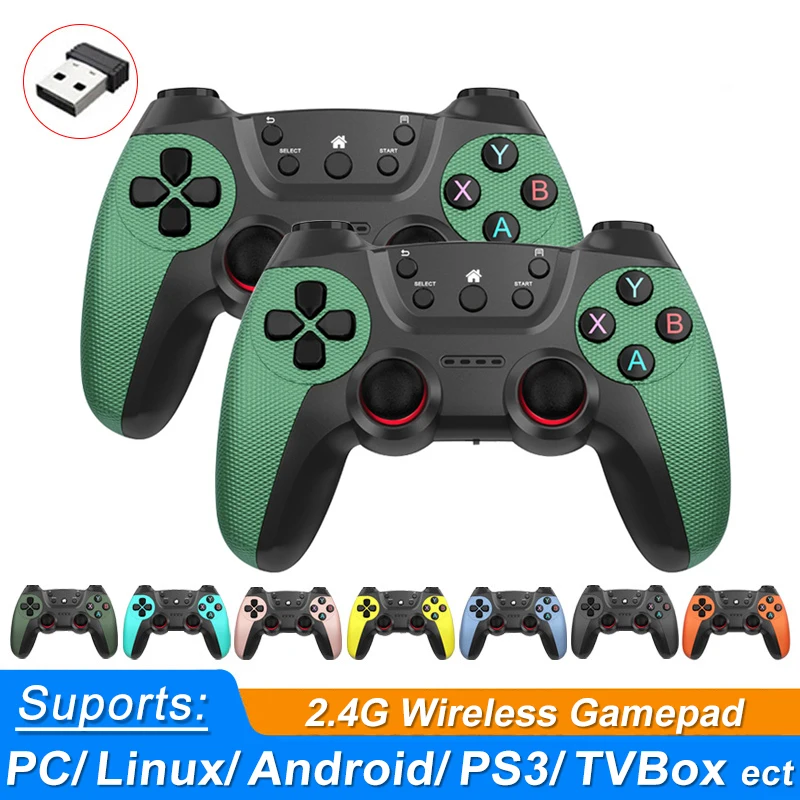 Wireless Doubles Game Controller for PC Handheld Joystick Gamepad For TV Computer Game Box 2.4G ...
