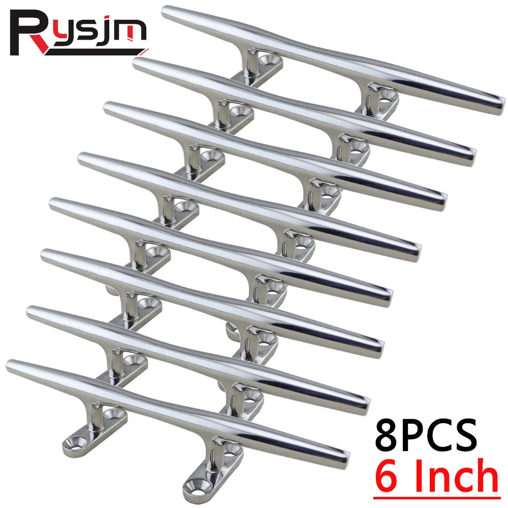 HD 8PCS 6inch 150mm Heavy Duty Stainless Steel Marine Boat Deck Hollow ...