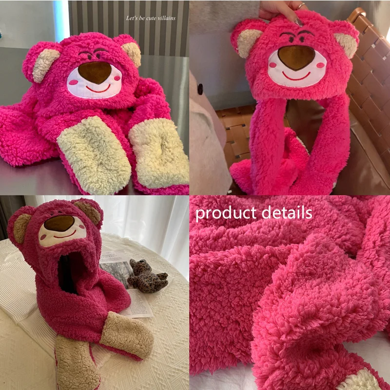 Disney Toy Story Lotso Huggin Topi Sarung Tangan Syal Beruang Topi ...