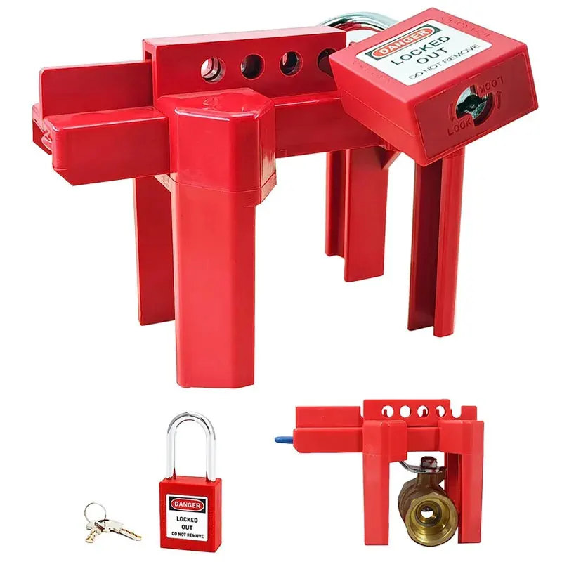 1set-Adjustable-Ball-Valve-and-Safety-Padlock-Lockout-Industrial-Faucet ...