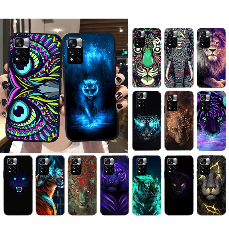 Funda-de-tel-fono-con-animales-Le-n-lobo-tigre-b-ho-para-Xiaomi-Redmi ...