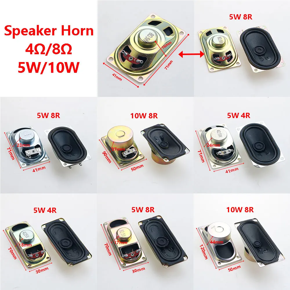 1PC 4R 8R 5W / 10W LCD Monitor/TV Speaker Horn 4 8 ohms 5/10 Watt 30*70 ...