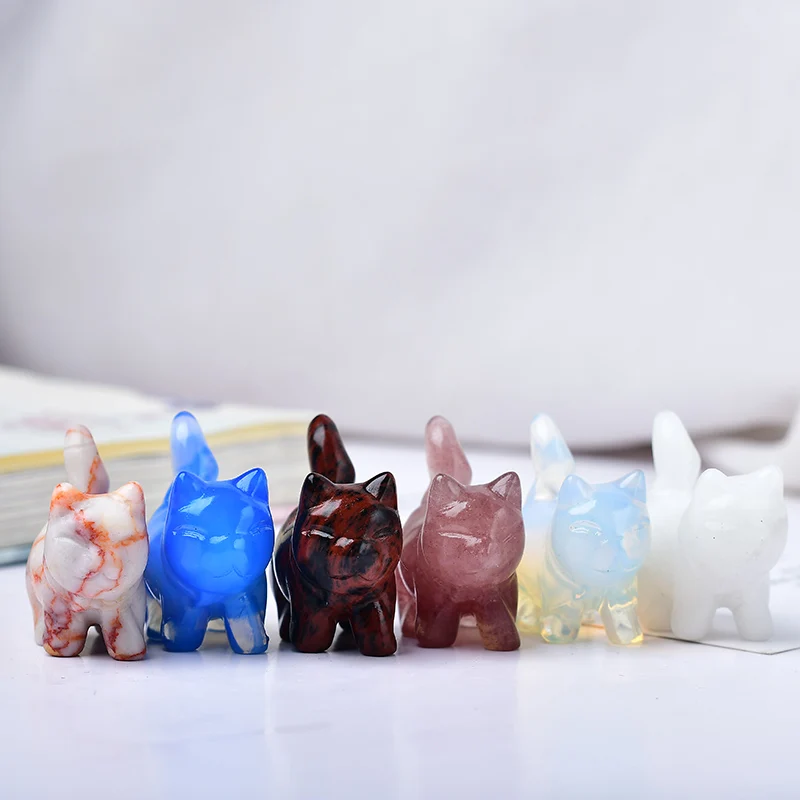 Opal-Ruby-Kitten-Cute-Gift-Home-and-Decoration-Room-Decor-Natural-Stone ...