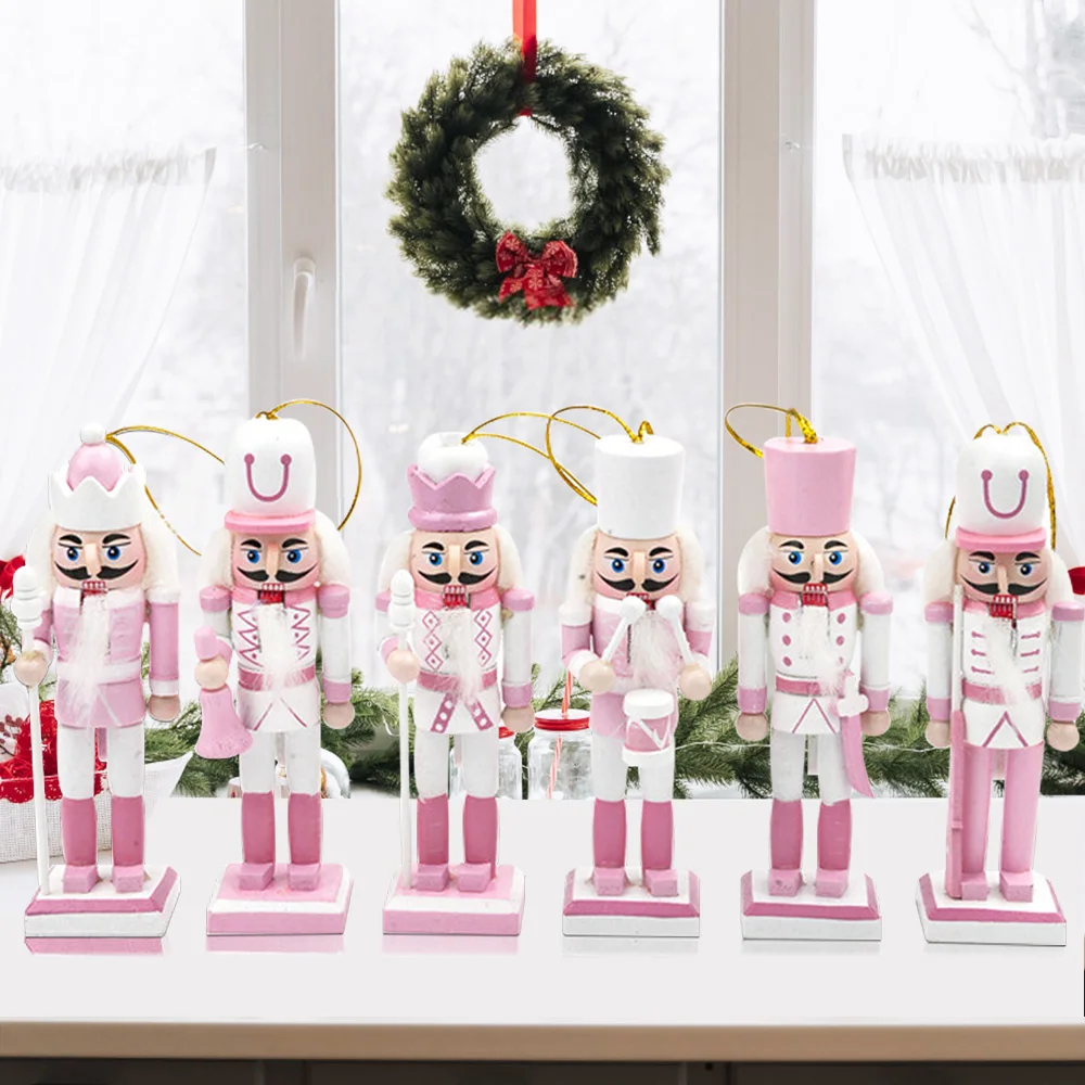 Grinalda-de-Natal-Quebra-Nozes-Rosa-e-Branco-Puppet-Soldier-Decora-o-Home-Criativa-Pequeno ...