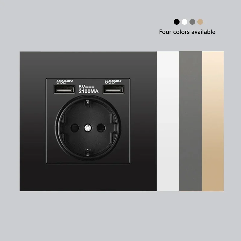 EU Wall Power Socket with usb charging for home,Type-c 2.1A Usb ...