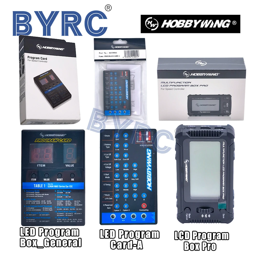 Hobbywing-Program-Card-A-LED-Program-Box-LCD-Program-Box-Pro-For ...