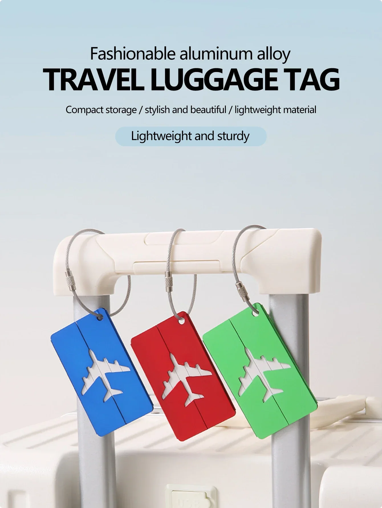 1/10pcs Premium Aluminum Travel ID Tag Durable Luggage Identification ...