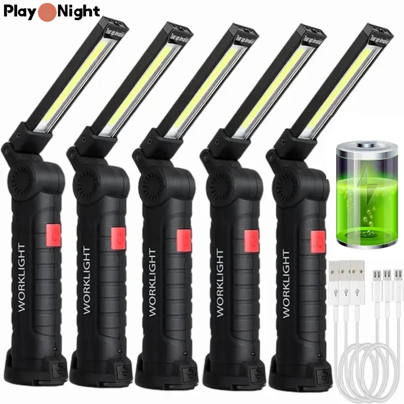 Multifunctional-Work-Light-Portable-Folding-Camping-Light-USB-Rechargeable-LED-Flashlight-with ...
