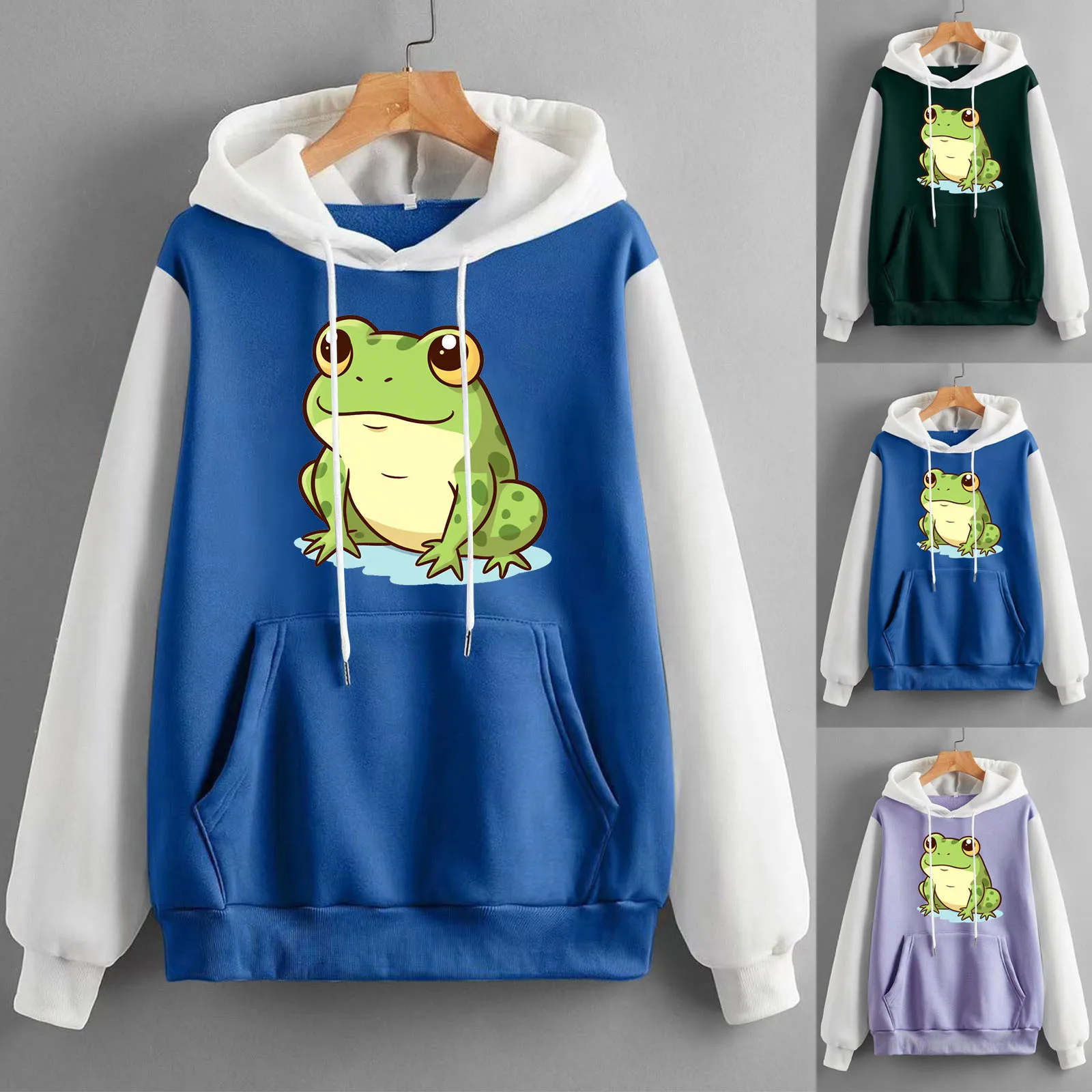 Sudaderas-con-capucha-de-rana-Kawaii-para-mujeres-y-ni-as-adolescentes ...