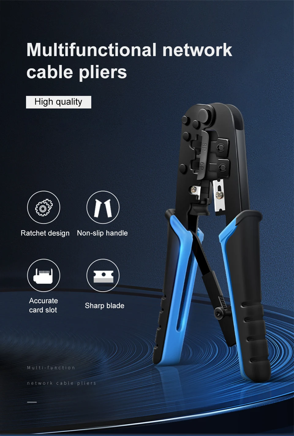 Ensemble d'outils de réseau,pince à sertir RJ45,outil de sertissage ...