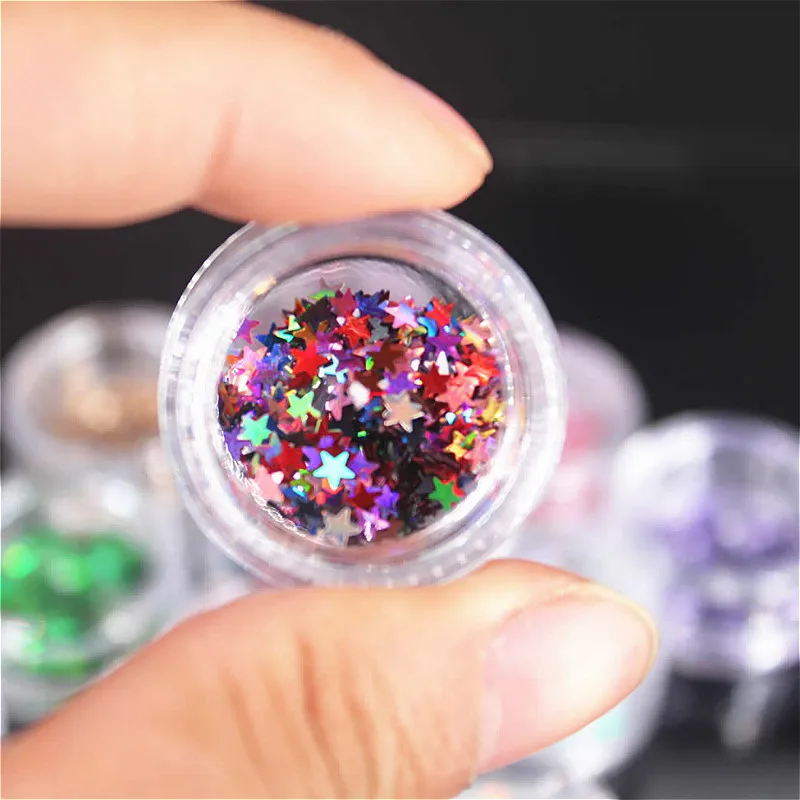 1BOX-Star-Shape-Nail-Flakes-Sequins-Shiny-Powder-Magic-Mirror-Glitters ...
