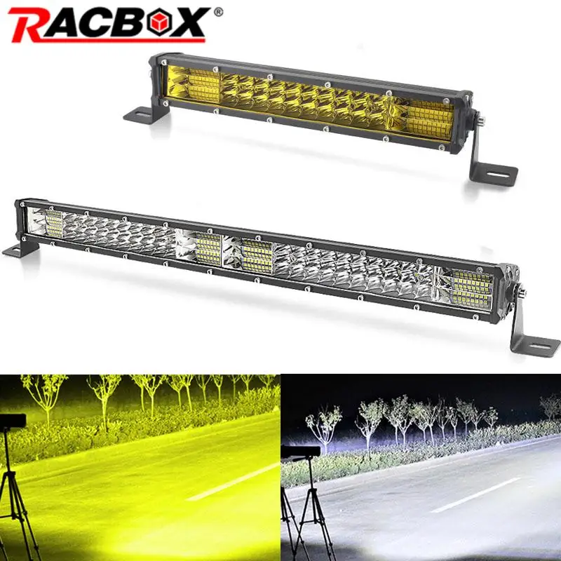 10-20-inch-3-Rows-Slim-LED-Work-Light-bar-combo-beam-LED-Driving-light ...