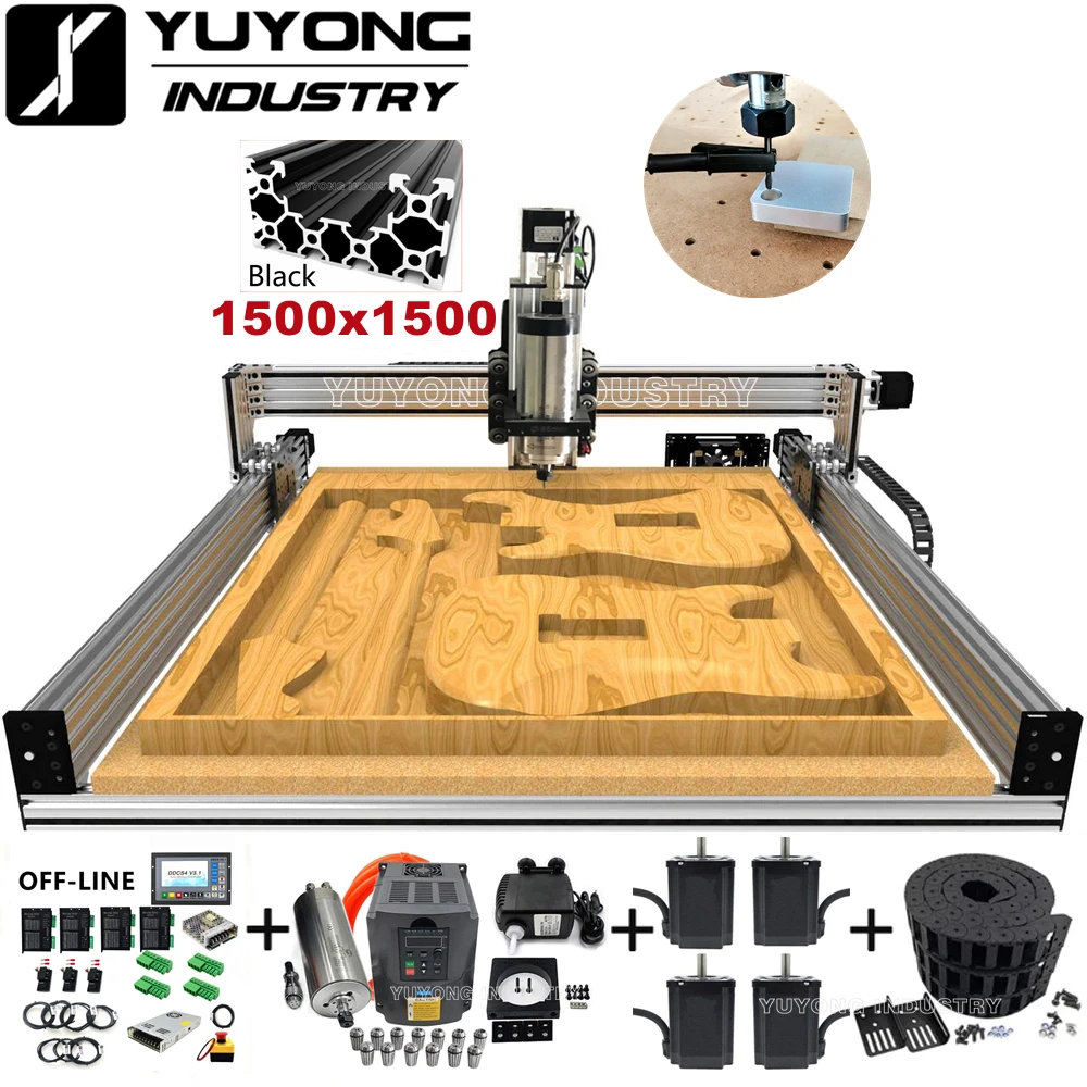 1515-Black-4-Axis-Lead-CNC-Engraving-Carving-CNC-milling-Machine-Full ...