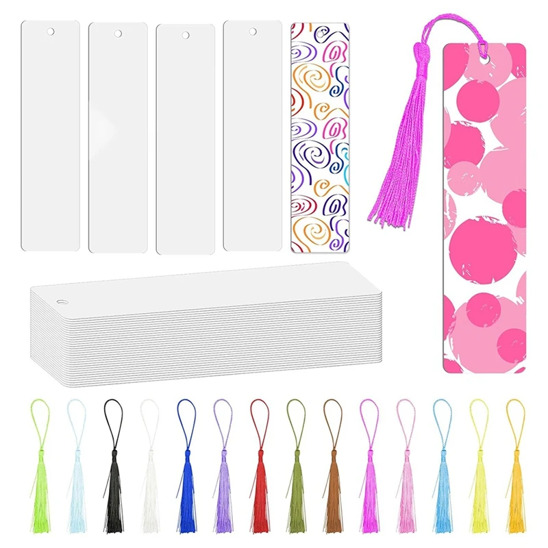 80Pcs Sublimation Bookmark Blank Heat Transfer Aluminum Metal Bookmarks ...
