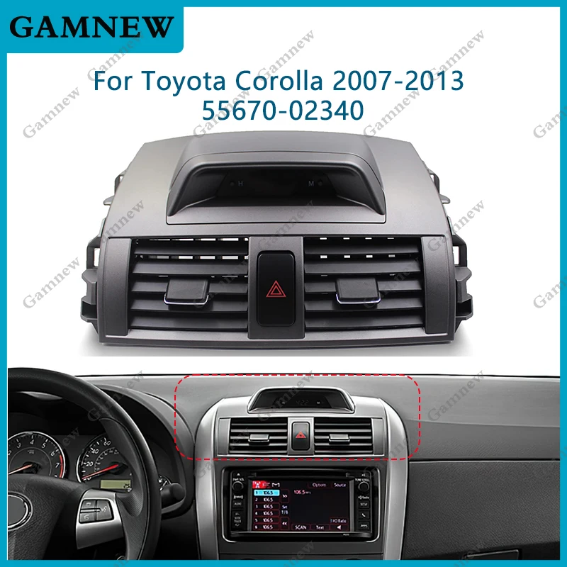 Car-Center-Dash-A-C-Outlet-Air-Vent-Panel-Replacement-With-Clock-Air ...