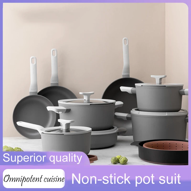 Liga de alumínio panelas de cozinha de alta qualidade não vara conjunto ...