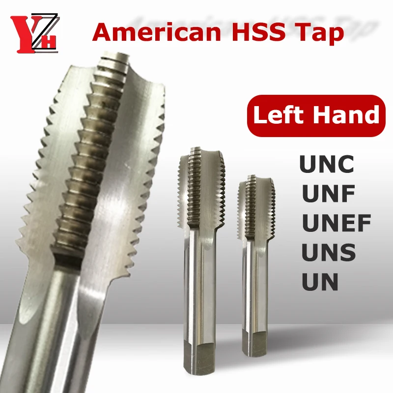 HSS-Tap-Left-Hand-American-Standard-UNC-UNF-UNEF-Straight-Flute-Thread ...