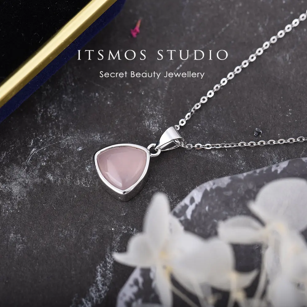 ITSMOS-Natural-TOP-Rose-Quartz-Amethyst-Pendant-Necklace-Simple-Round ...