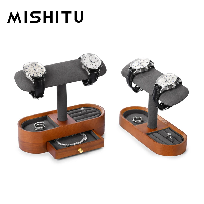 MISHITU-Multifunctional-Watch-Display-Storage-Rack-New-Solid-Wood-Wrist ...