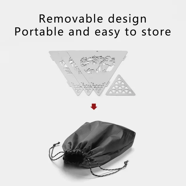 Christmas Triangle Camping Wood Stove Stainless Steel Triangle ...