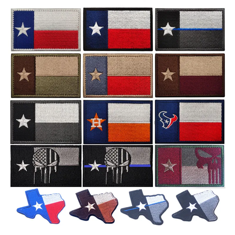 State of Texas Flag Embroidered Patches Don't Mess With Texas Medic Map ...
