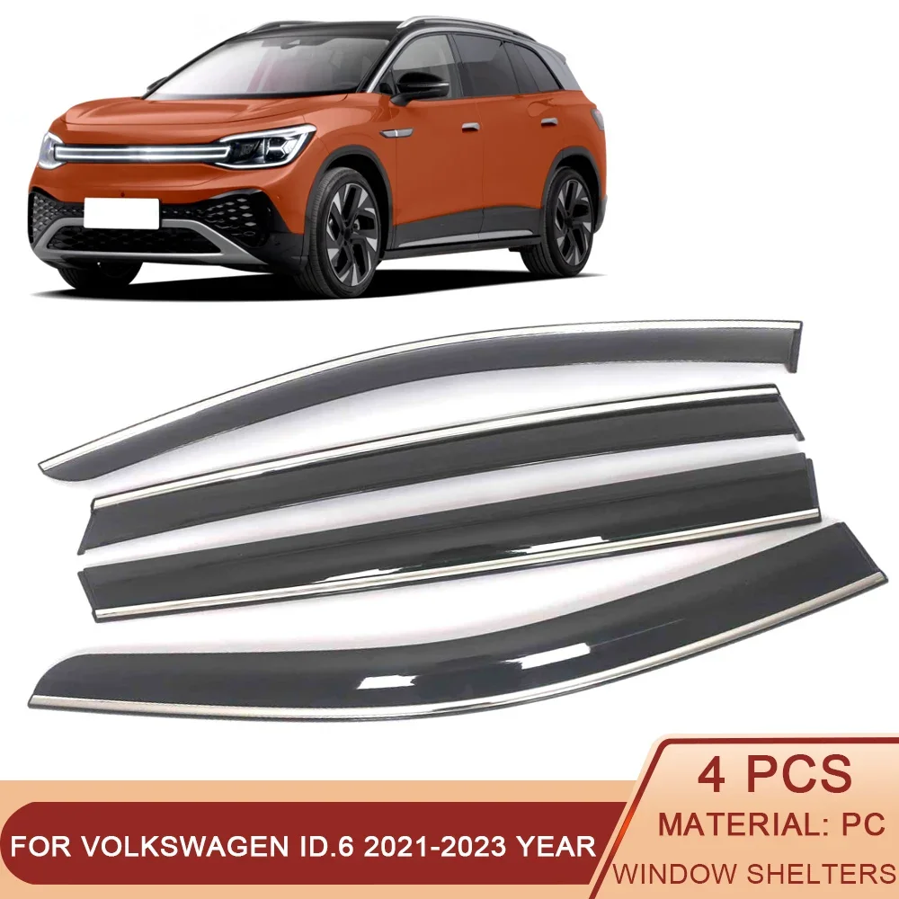 For-Volkswagen-ID-6-2021-2023-Car-Window-Sun-Rain-Shade-Visors-Shield ...