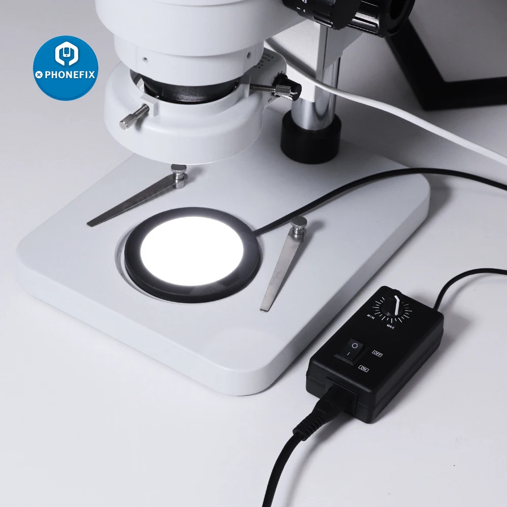 Adjustable-Ring-Light-Microscope-Bottom-LED-Brightness-Eliminate-Shadow ...