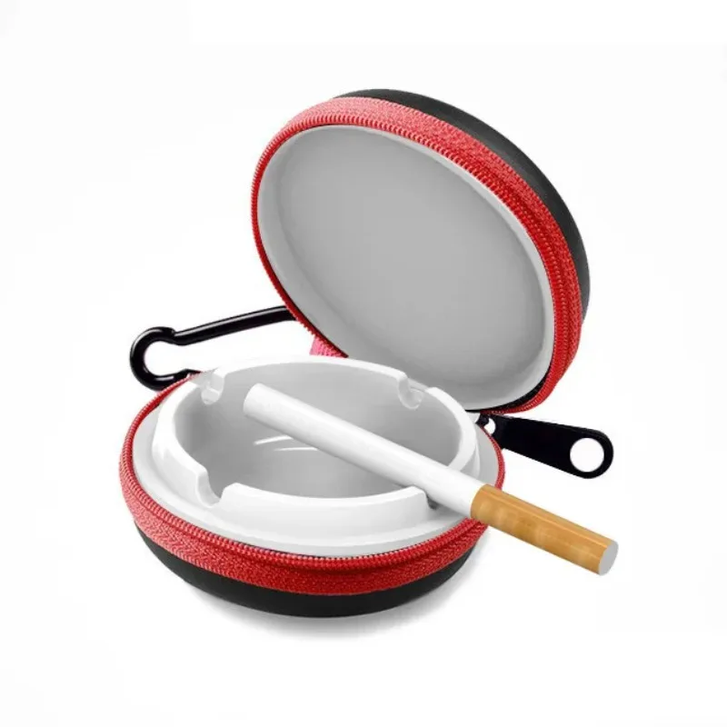 Mini Portable Ashtray with Hook Windproof Travel Keychain Pocket Size ...