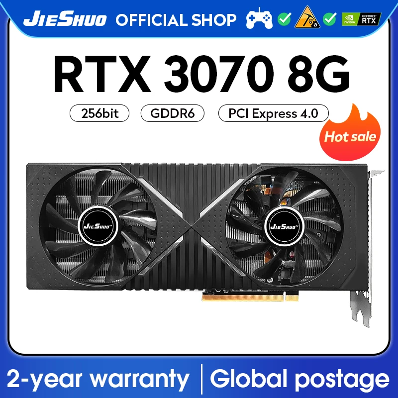 JIESHUO-NVIDIA-RTX-3070-8GB-5888SP-Video-card-256-bit-GDDR6-GPU-rtx3070 ...