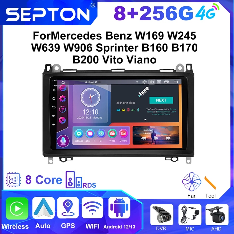 SEPTON-Android-Car-Radio-for-Mercedes-Benz-W169-W245-W639-W906-Sprinter ...