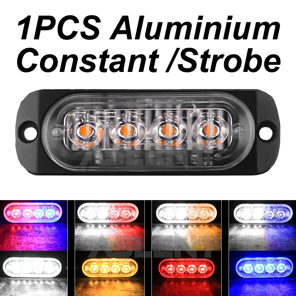 Led Strobe Light Flashing Grille Car Emergency WARN LIGHT Police Lights ...