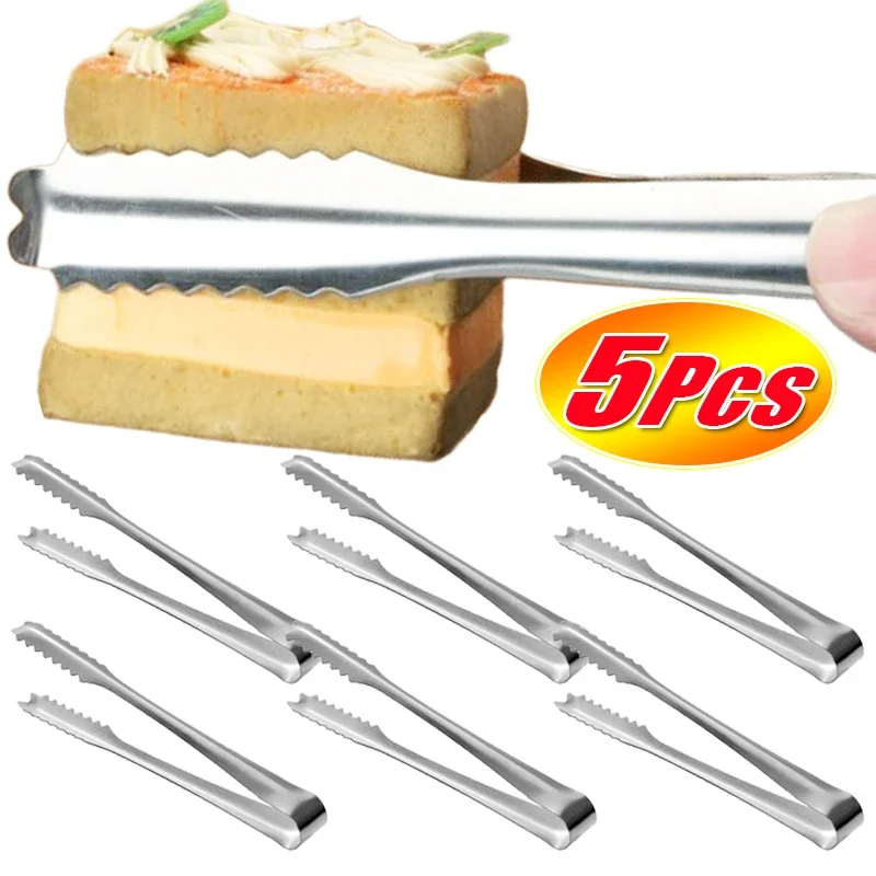 5-1Pcs-Stainless-Steel-Ice-Cube-Clip-Ice-Tong-Bread-BBQ-Clip-Ice ...
