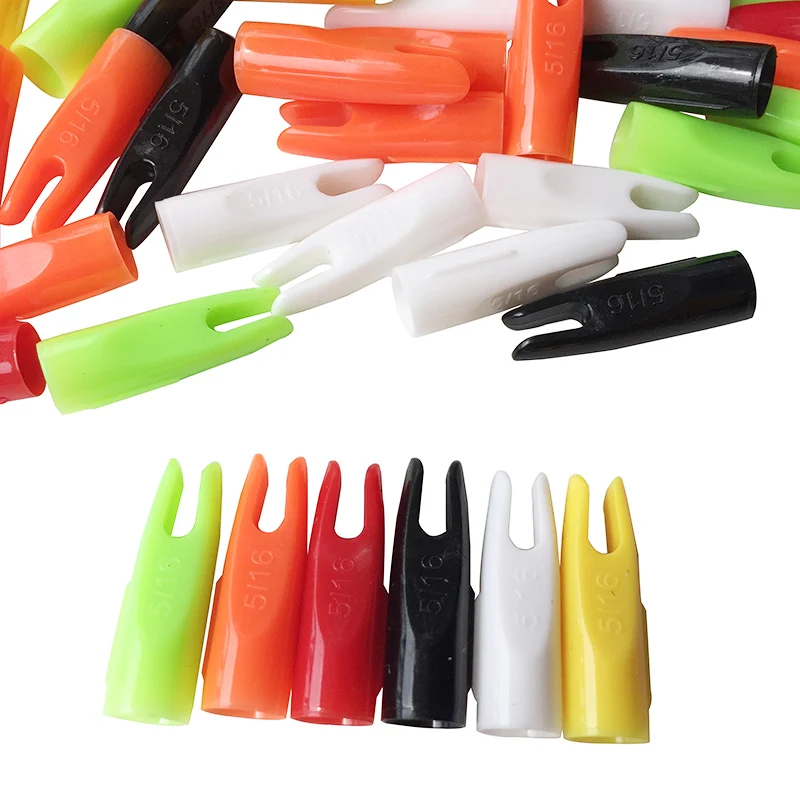 50pcs Arrow Nocks 5/16 For Od 8mm Shaft Wooden & Bamboo Arrows Shooting ...