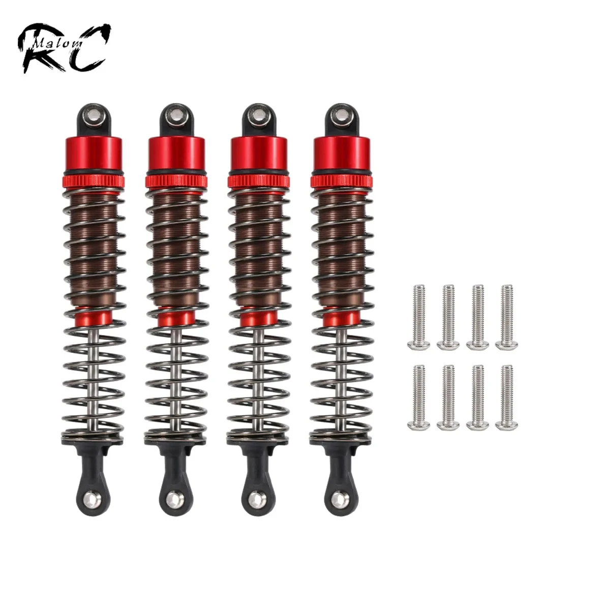 4Pcs 52mm-120mm Aluminum Adjustable Oil Filled Shocks for 1/10 RC Buggy ...