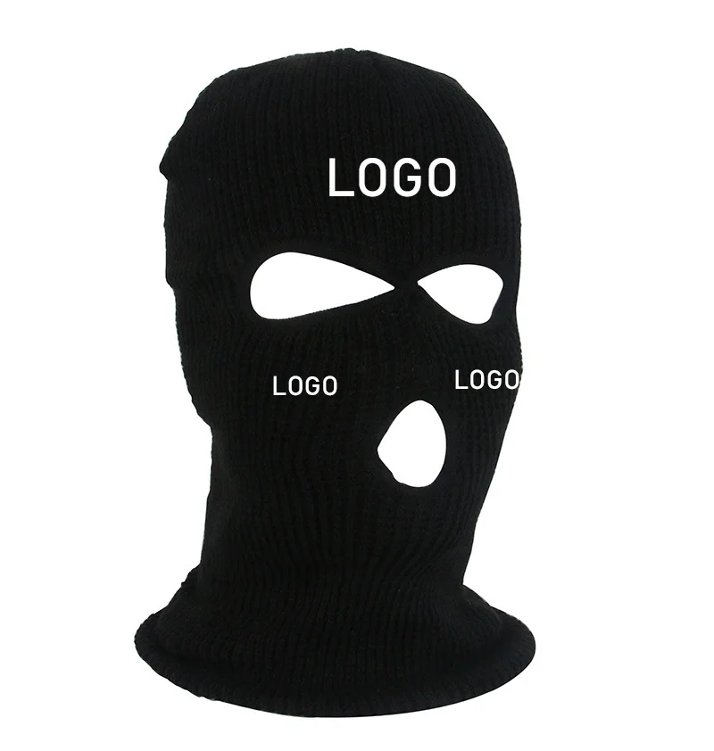 Custom Logo Embroidered Winter Women Beanie Hat Balaclava Cycling Ski ...