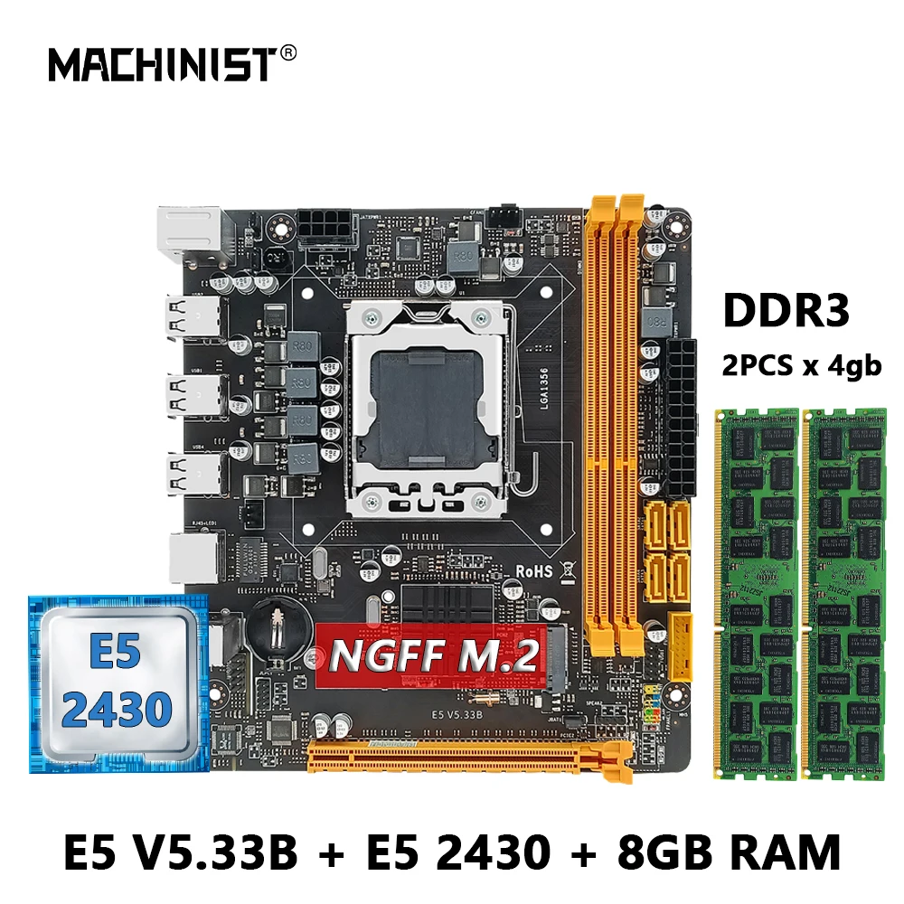 Machinista-h61-chip-lga-1356-placa-m-e-conjunto-kit-com-intel-xeon-e5 ...