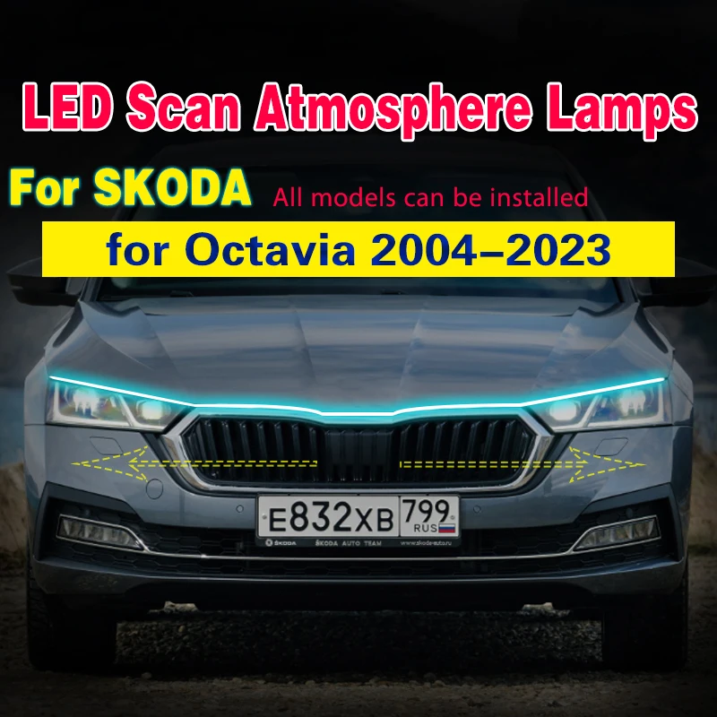 1pcs for Skoda Octavia 2004 2023 LED DRL Daytime running light With ...