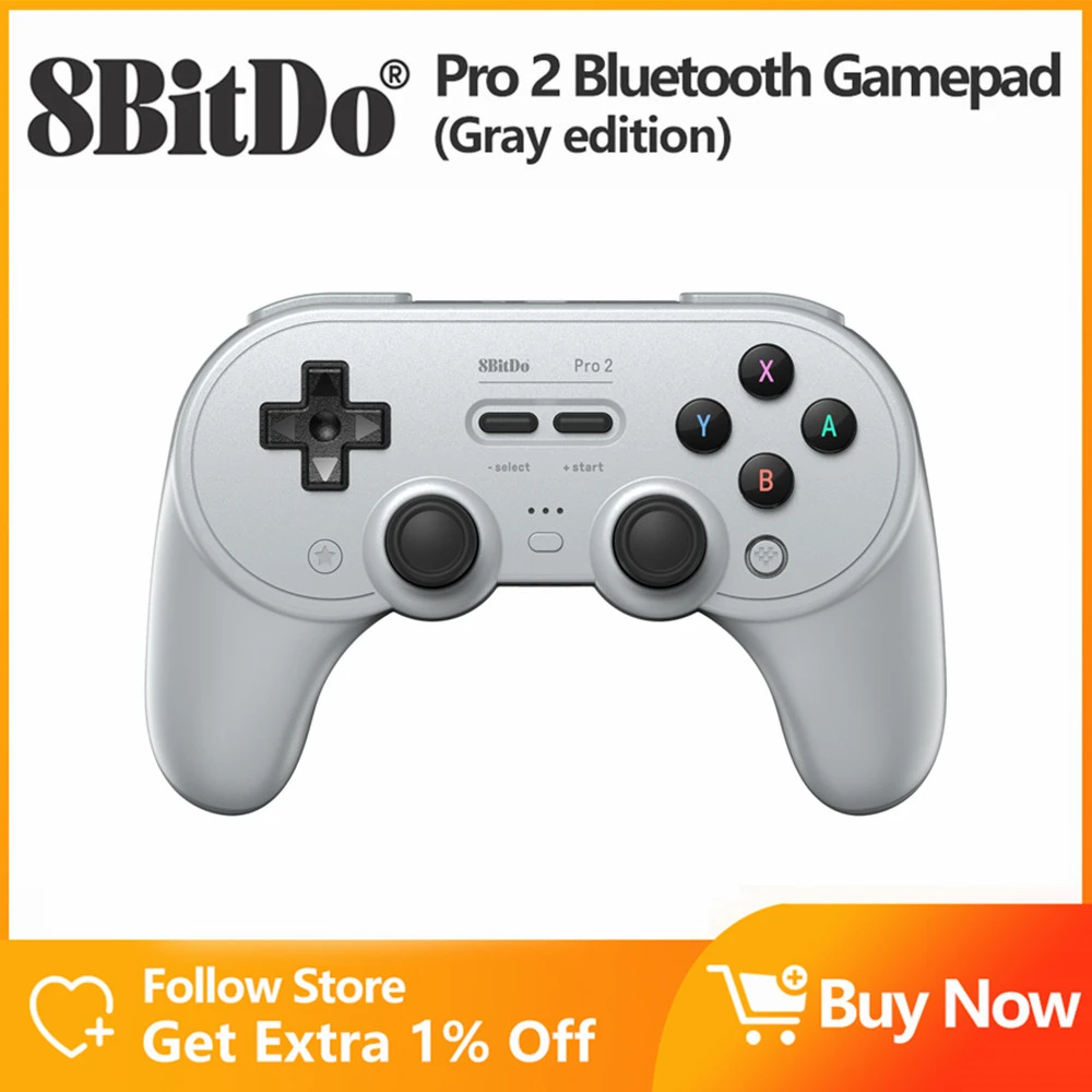 8bitdo Pro 2 Bluetooth Gamepad Controller Gray Edition Compatible For ...